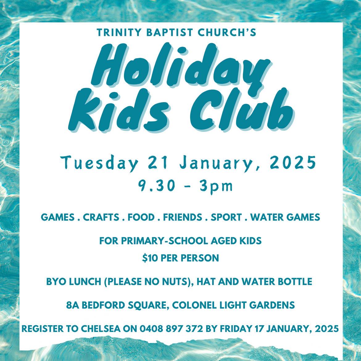 Holiday kids club | trinity baptist church